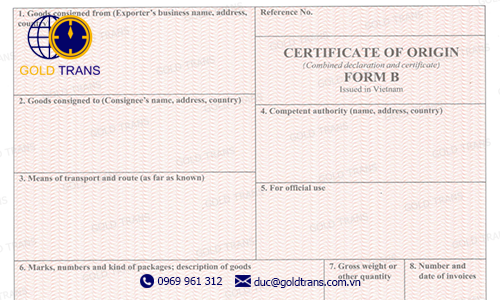 Quy trình xin CO form B tại VCCI - Cổng thông tin và tư vấn xuất nhập khẩu