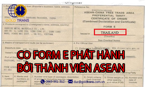 CO form E phát hành bởi thành viên ASEAN có được chấp nhận? - Cổng ...
